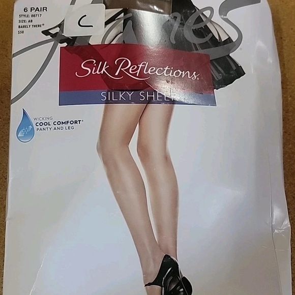 Hanes | Accessories | 6 Pair Hanes Silk Reflections Silky Sheer Barely ...